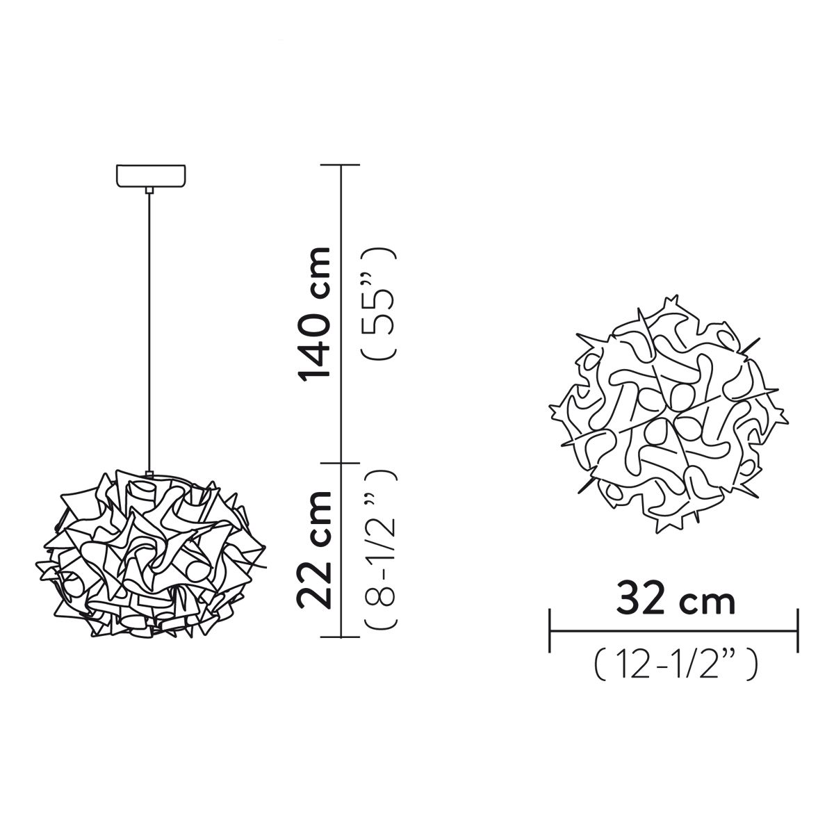 Slamp Veli Mini Single Couture Suspension