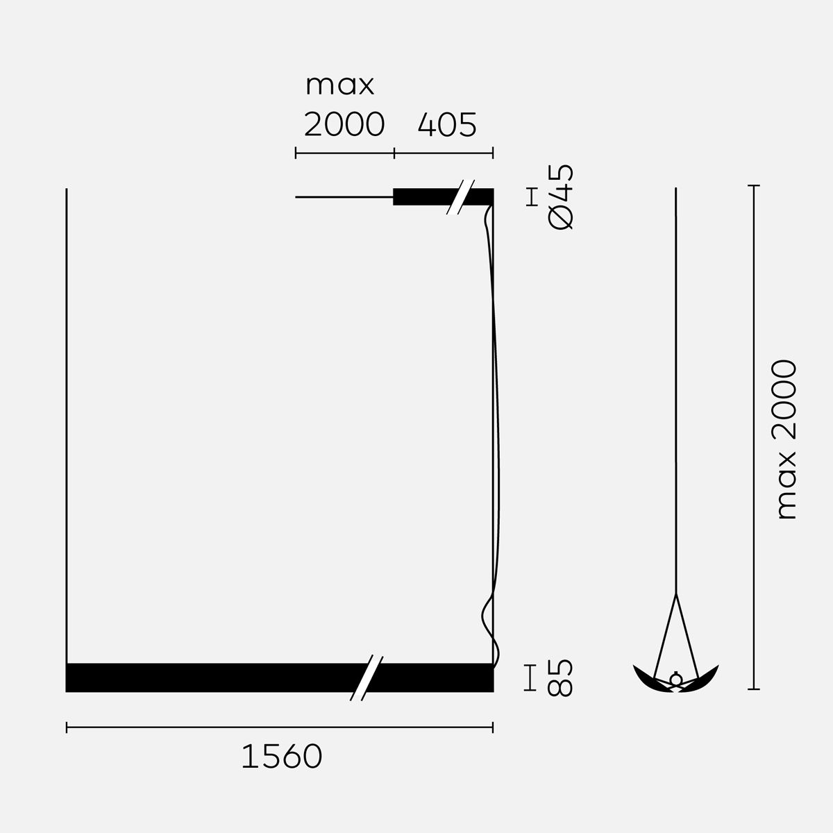 Belux UpDown LED Pendelleuchte 32